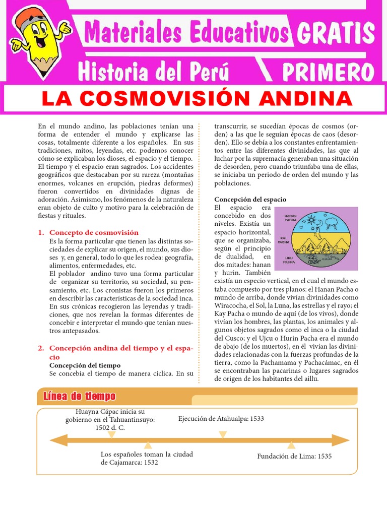 La Cosmovisión Andina para Primer Grado de Secundaria | PDF | Imperio ...