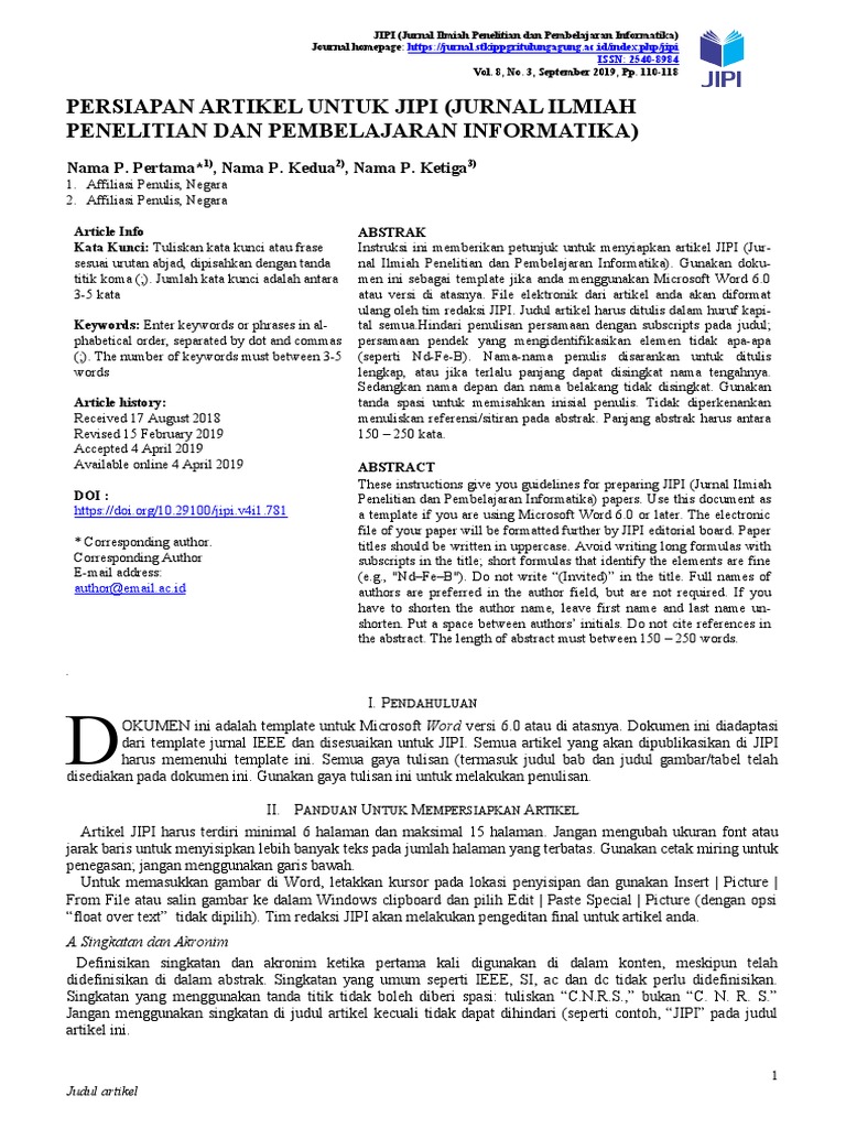 Template Jipi Id | PDF