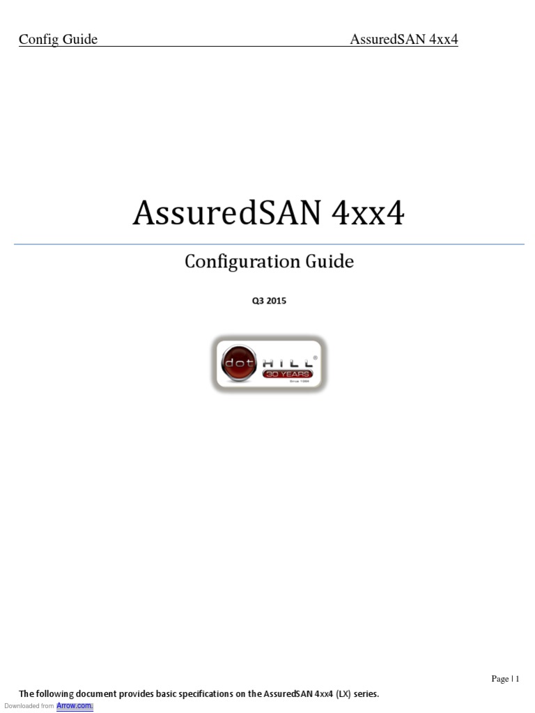 Dot Hill Assured San 24xx4-Fig-Guide-3q15-Final | PDF | Computer Data ...