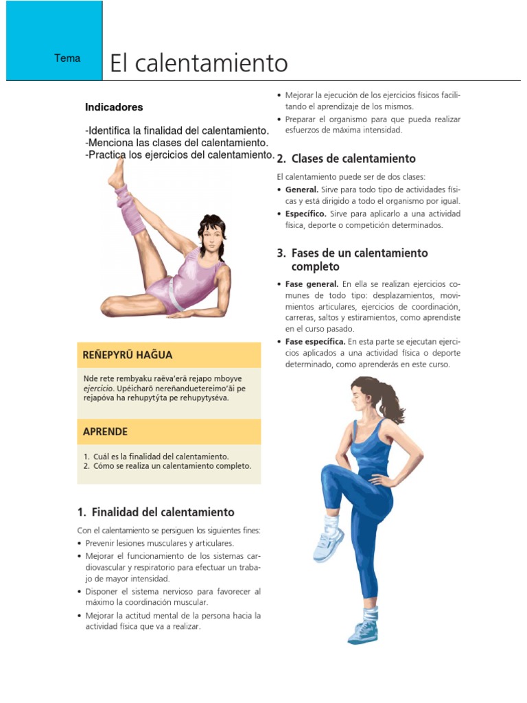 2C - Tema 00 - Calentamiento 2.º | PDF | Medicina CLINICA | Fisiología