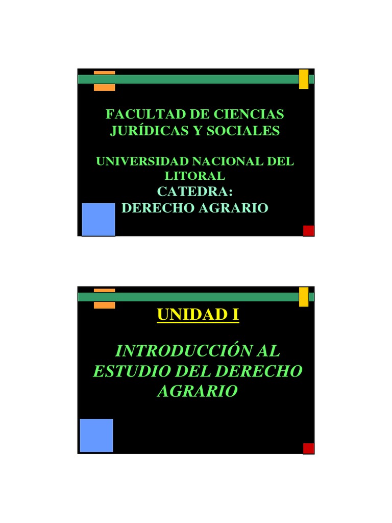 Maiztegui Martinez D Agrario Unidad I Unl | PDF | Ley del Medio Ambiente | Agricultura