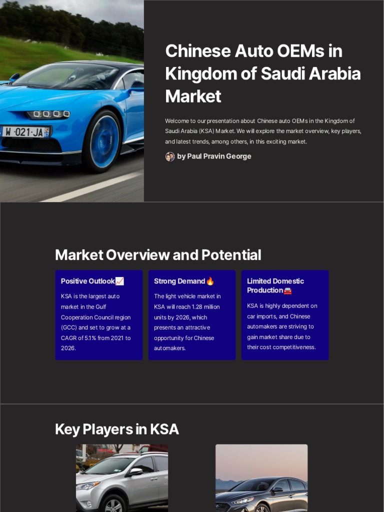 Chinese Auto OEMs in Kingdom of Saudi Arabia Market | PDF | Automotive ...
