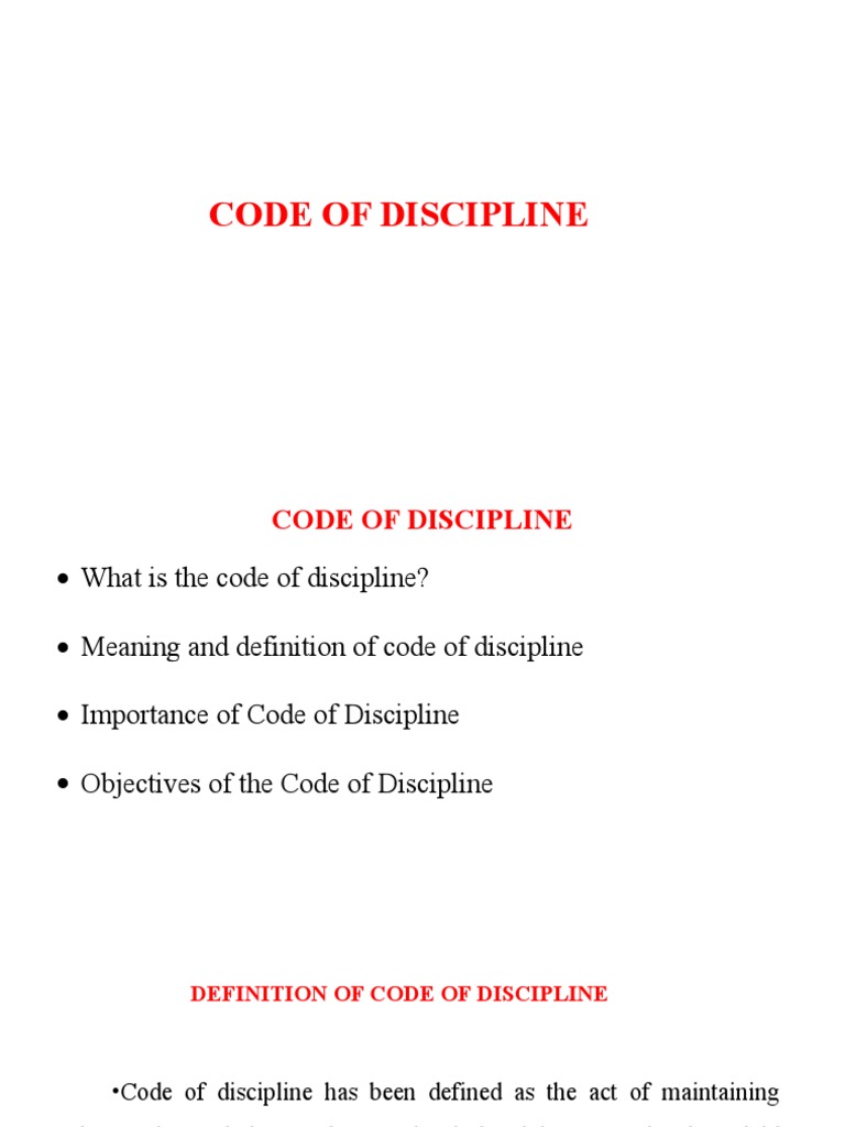 Code of Discipline | PDF | Strike Action | Employment