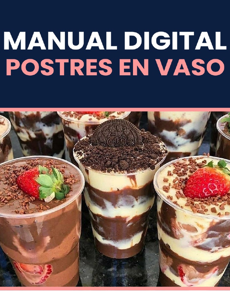 1 Manual Digital Postres en Vaso | PDF | Postres | Chocolate