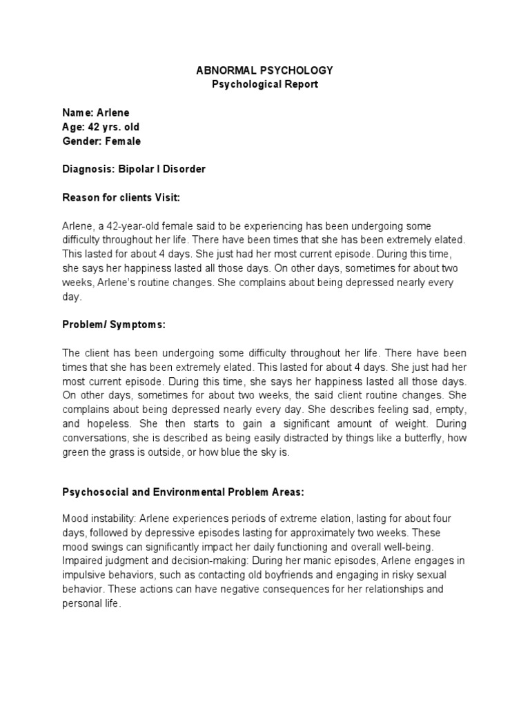 Case Study 4 | PDF | Bipolar Disorder | Mania