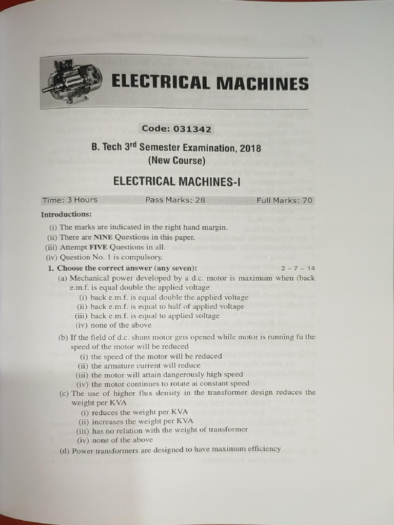 Machine 2018&2019 | PDF | Transformer | Electric Motor