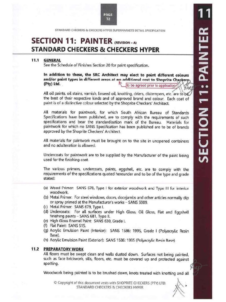 Checkers Paint Spec | PDF