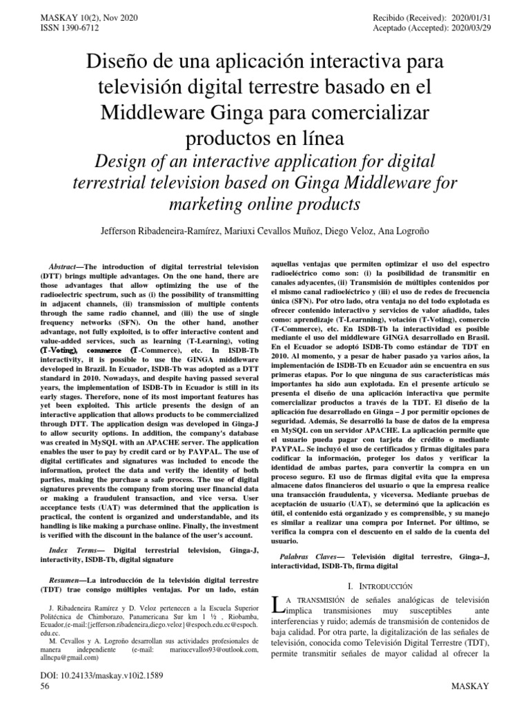 Diseño de Una Aplicación Interactiva para Televisión Digital Terrestre ... Diseño de Una Aplicación Interactiva para Televisión Digital Terrestre ...