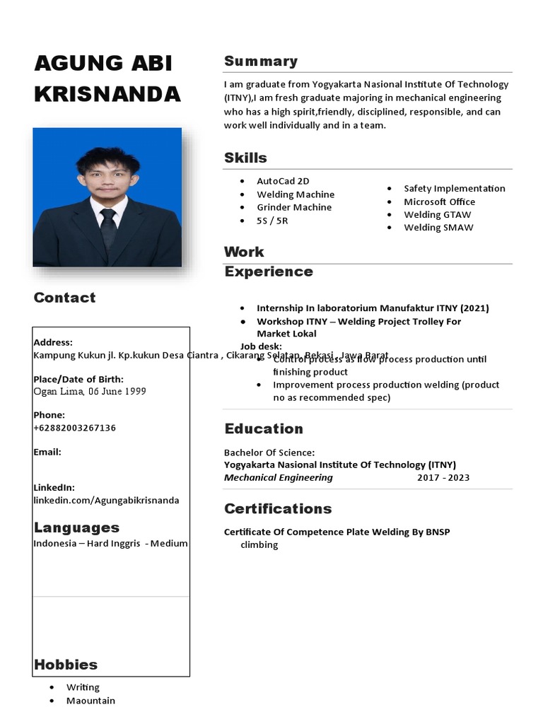 CV Agung Abi Krisnanda | PDF | Engineering
