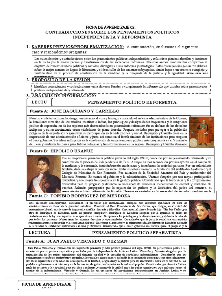 2 Ficha de Aprendizaje CCSS 3° Grado | PDF | Perú | America latina