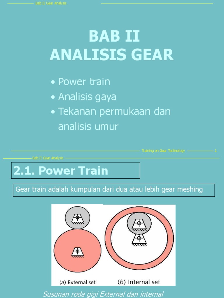 Chapter 2 - Gear Analysis | PDF | Metode & Bahan Ajar
