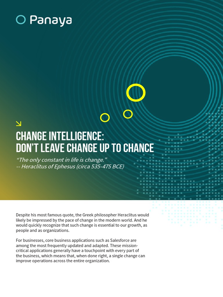 Change Intelligence For Salesforce | PDF | Risk | Cloud Computing