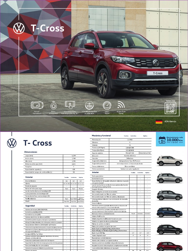 Ficha Tecnica T Cross | PDF