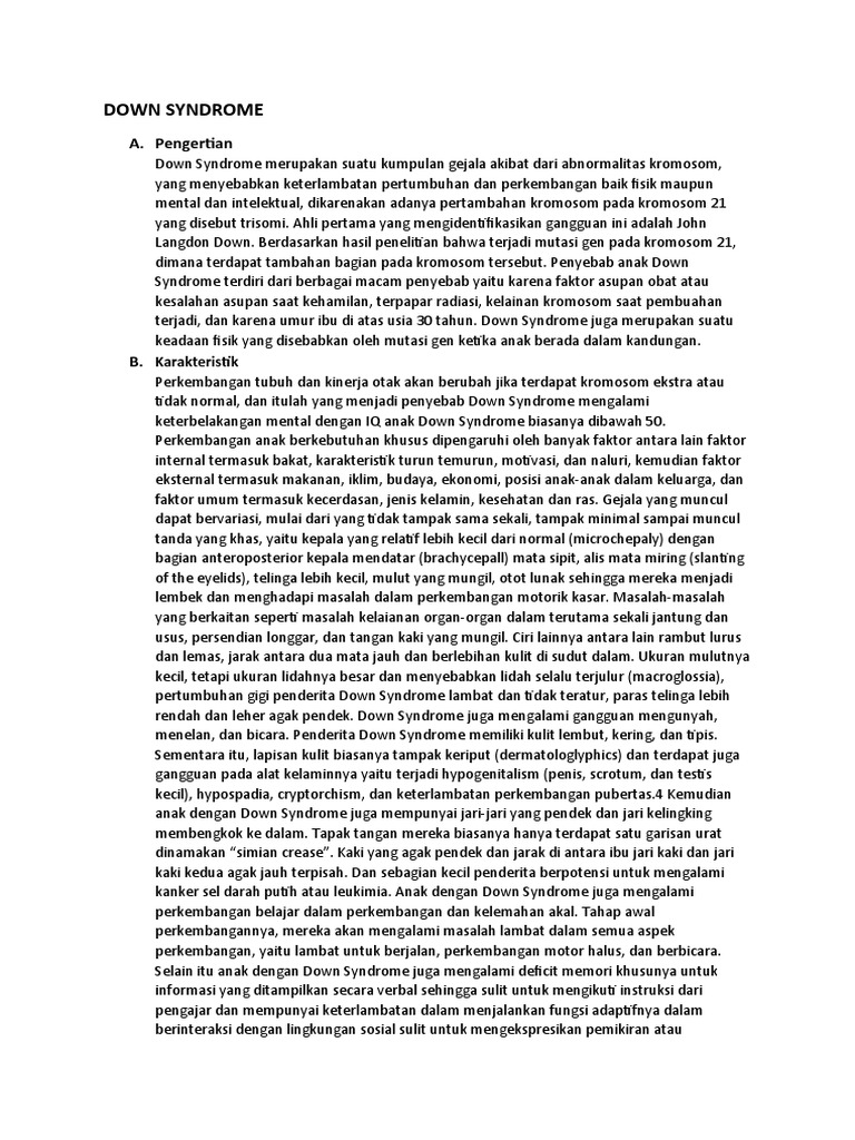 Down Syndrome | PDF