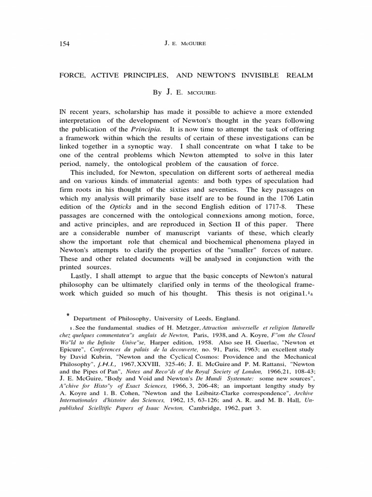 Newton's Force and Active Principles | PDF | Isaac Newton | Force