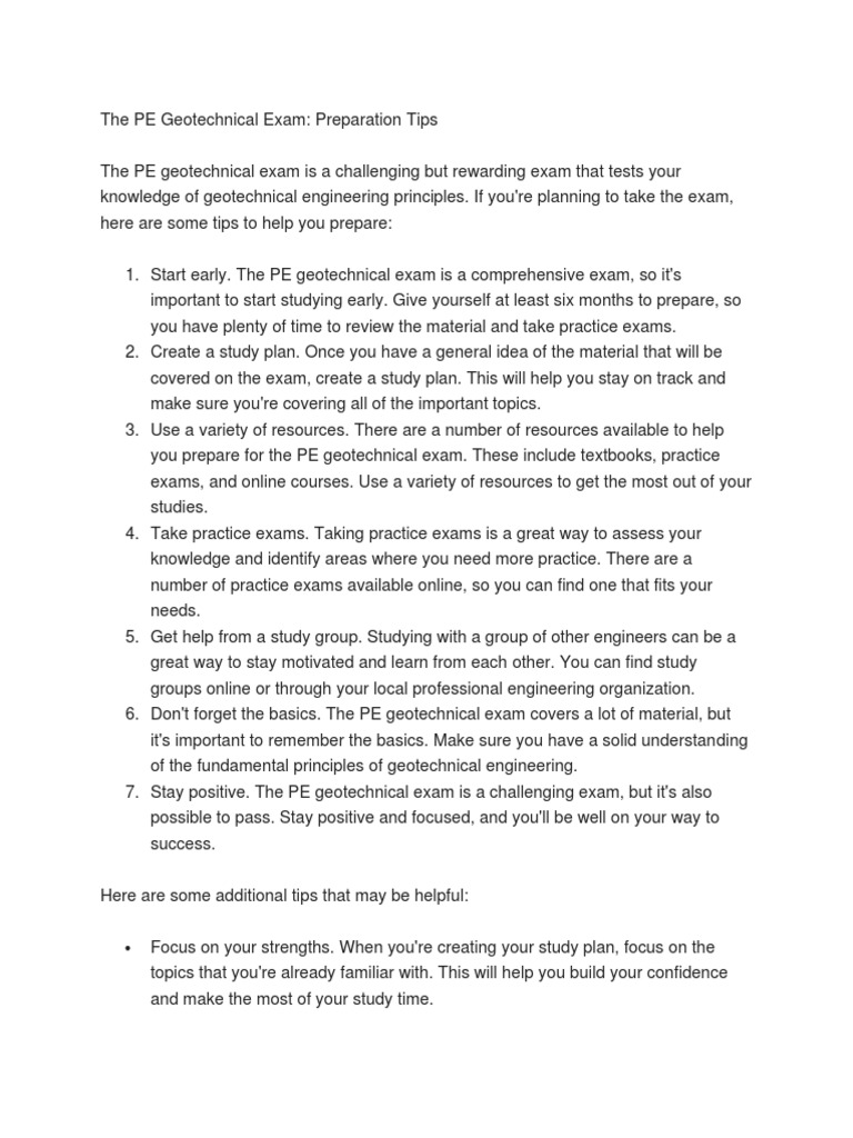 PE Exam Preparation | Download Free PDF | Geotechnical Engineering ...