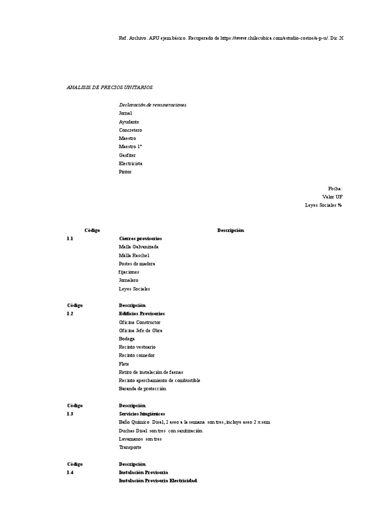3 1 4 APU Ejem Basico | PDF | Sector secundario de la economía | Ingeniero civil