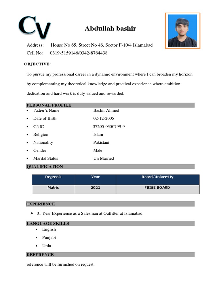 Abdullah Bashir's Resume Overview | PDF