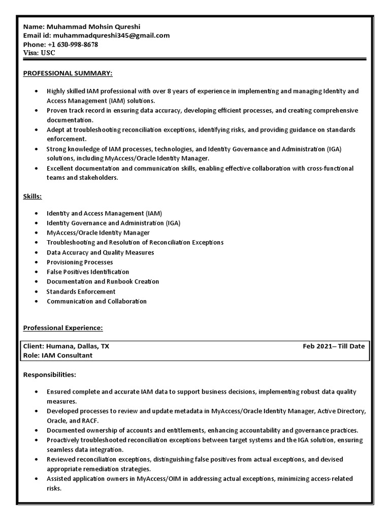 Muhammad Mohsin Qureshi Updated Resume | PDF | Computer Security | Security