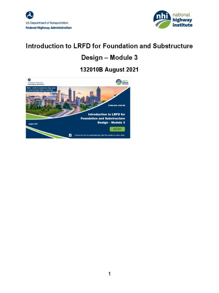 Introduction To LRFD For Foundation and Substructure Design - Module 3 ...