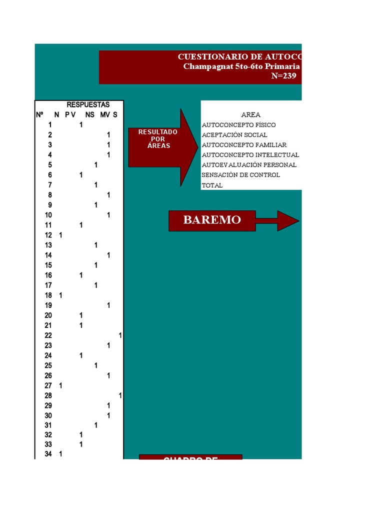 5C Autoconcepto GARLEY - EXCEL | PDF