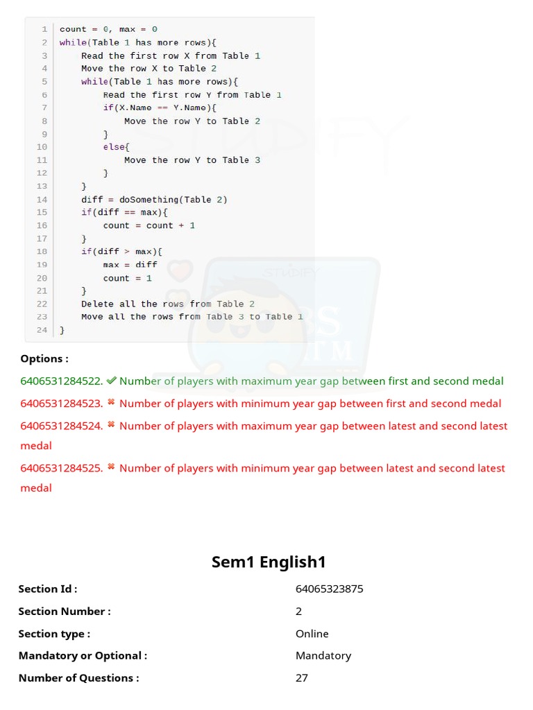 Eng 1 Qualifier PYQ 1 | PDF | Multiple Choice | Linguistics