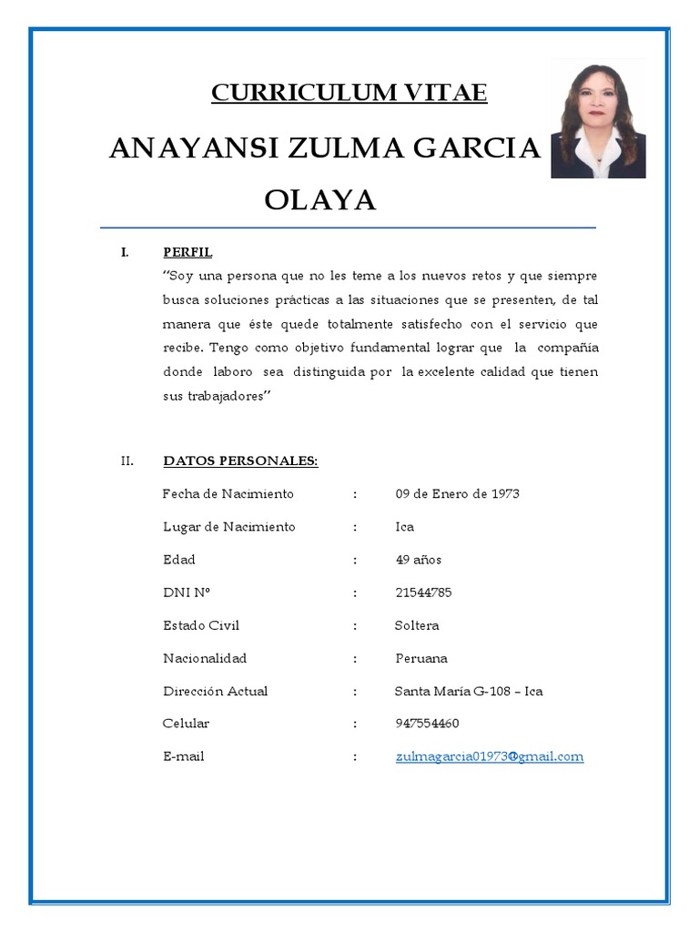 CURRICULUM | Descargar gratis PDF | Perú