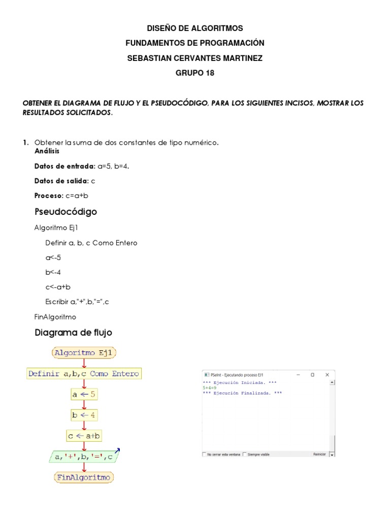 DISEÑO de ALGORITMOS - Sebastian Cervantes Martinez | Descargar gratis ...