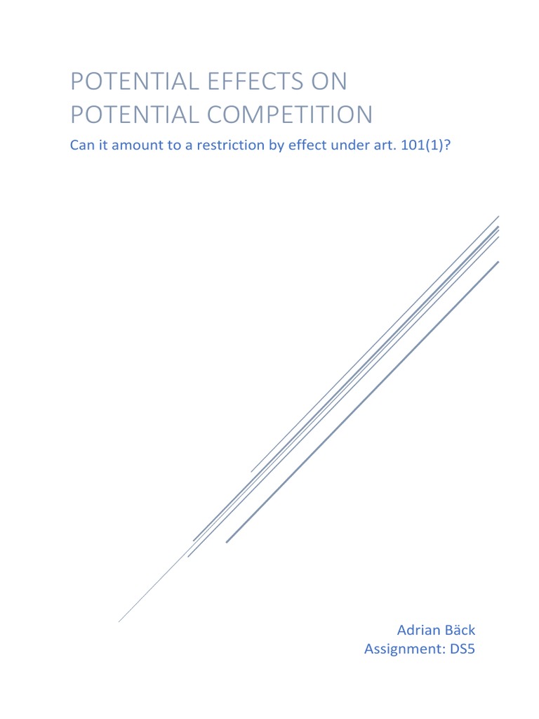 Assignment Paper Competition Law | PDF | Competition Law | Economies
