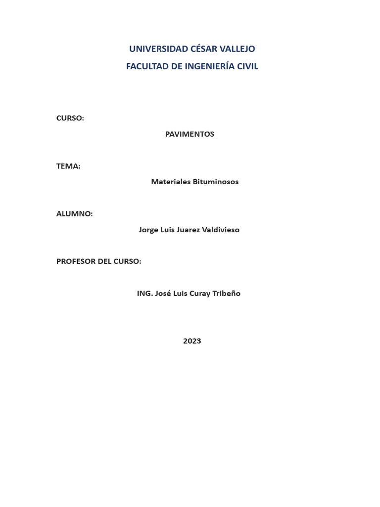 Materiales Bituminosos Trabajo Semana 3 Pavimentos | PDF | Asfalto ...