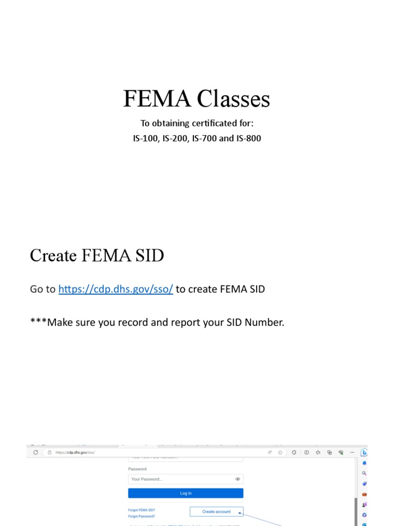 FEMA Certificates Step by Step | PDF