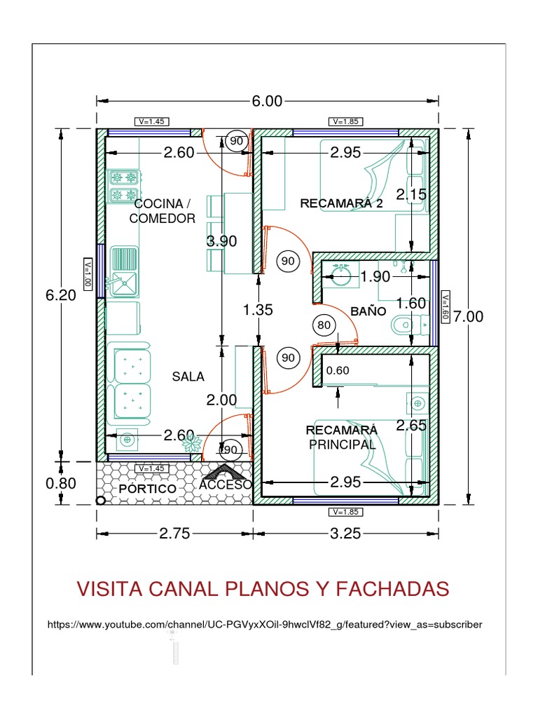 Plano Casa 6 X 7 Mts | PDF