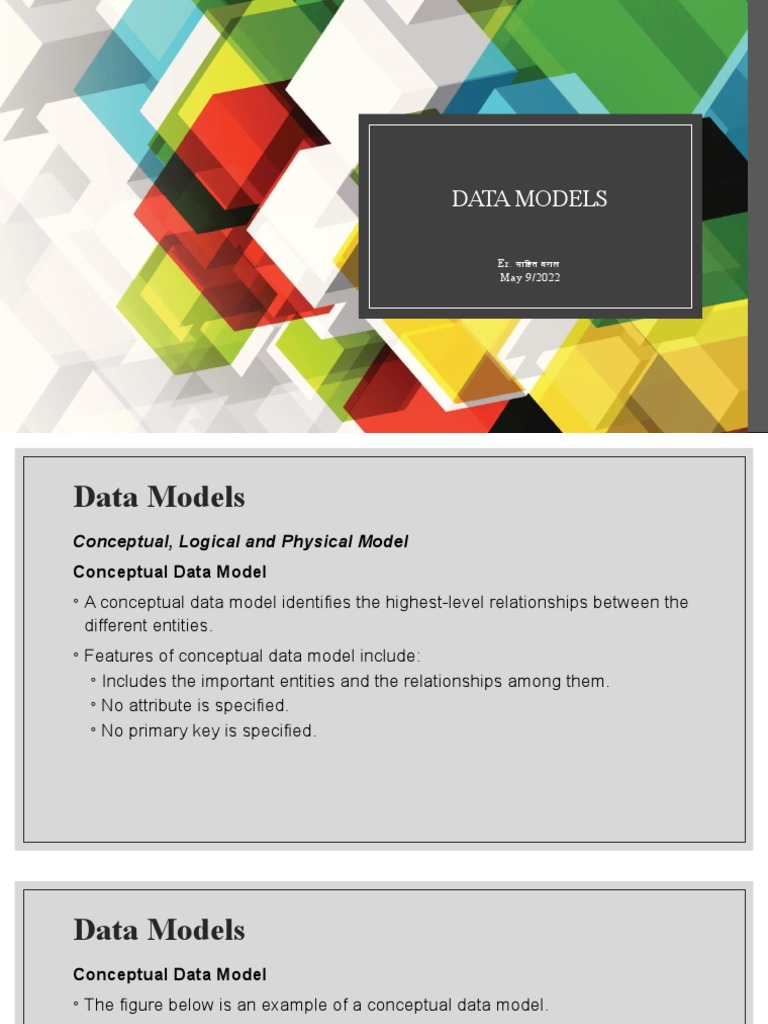 Unit2Data Models | PDF | Data Model | Relational Database