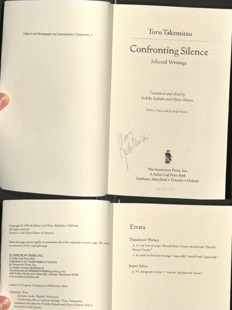 Toru Takemitsu - Confronting Silence | PDF