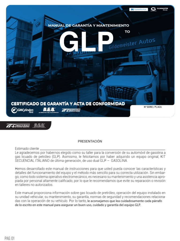 Manual GLP Gildermeister | PDF | Inyección de combustible | Gas de ...