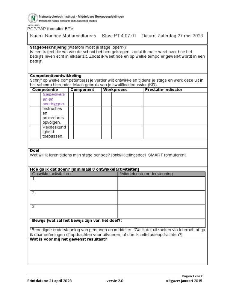 POP PAP Formulier 22 23 | PDF