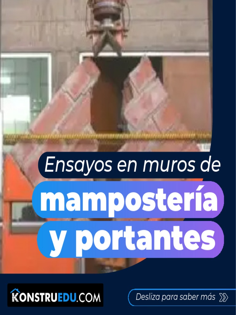 Ensayos de resistencia en muros de mampostería | PDF