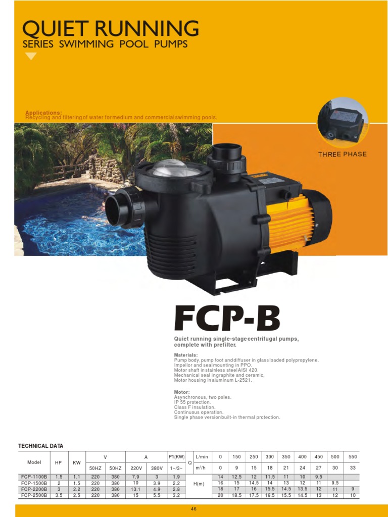 FCP 1100B | PDF | Pump | Manufactured Goods