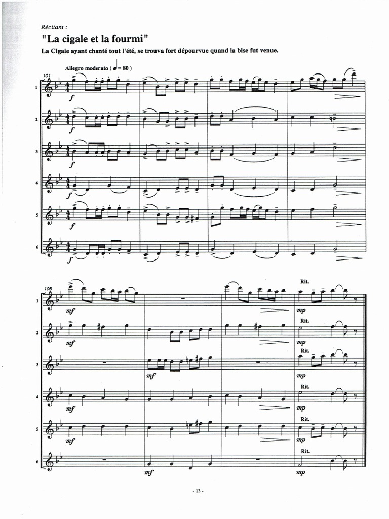 La cigale et la fourmi p13 | PDF
