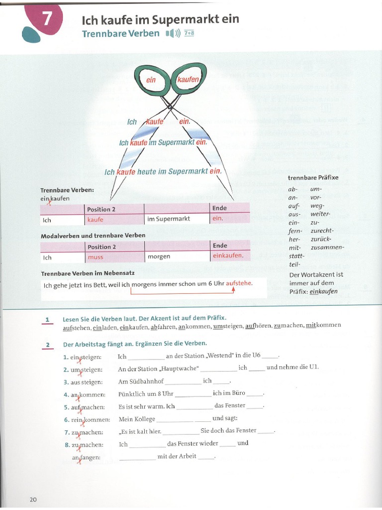 Trennbare Verben | PDF