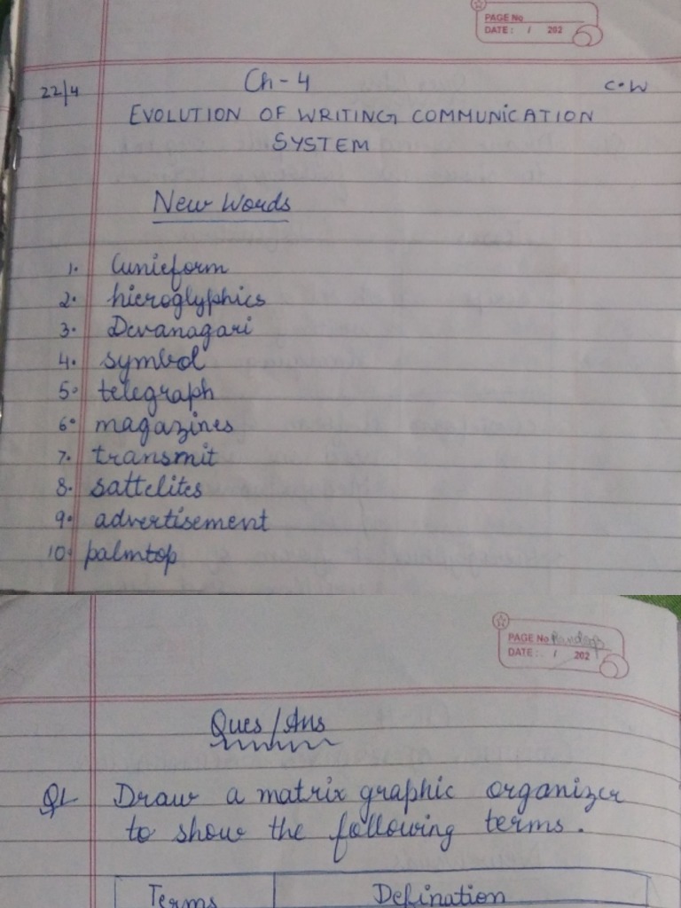 Class 5 ch-4 Copy Work | PDF