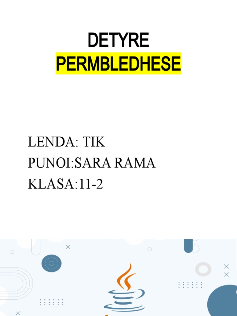 Detyre Permbledhese Tik Sara | PDF