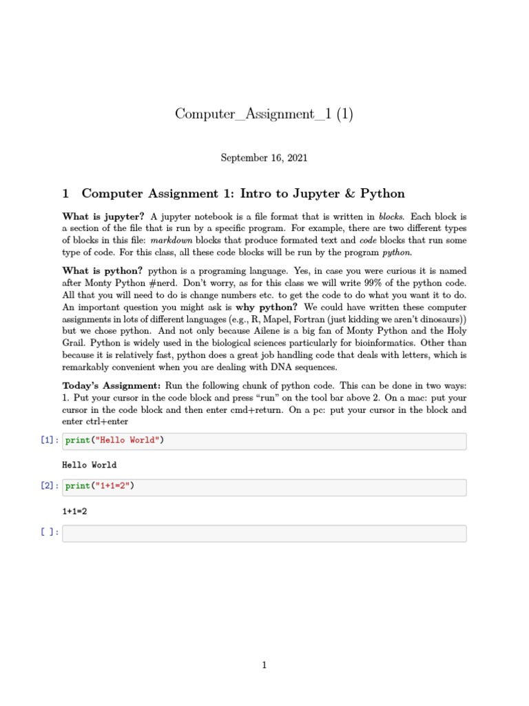 Computer Assignment 1 301460725 | PDF | Technology & Engineering