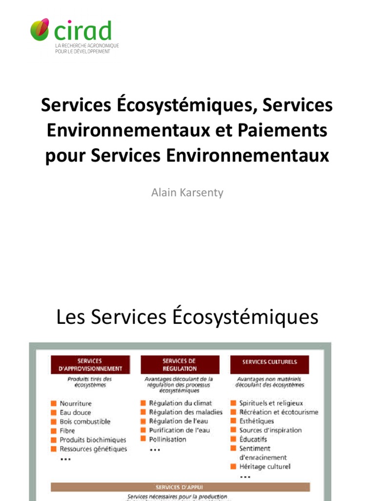 1.services Ecosystemiques Services Environnementaux Et Pse | PDF ...