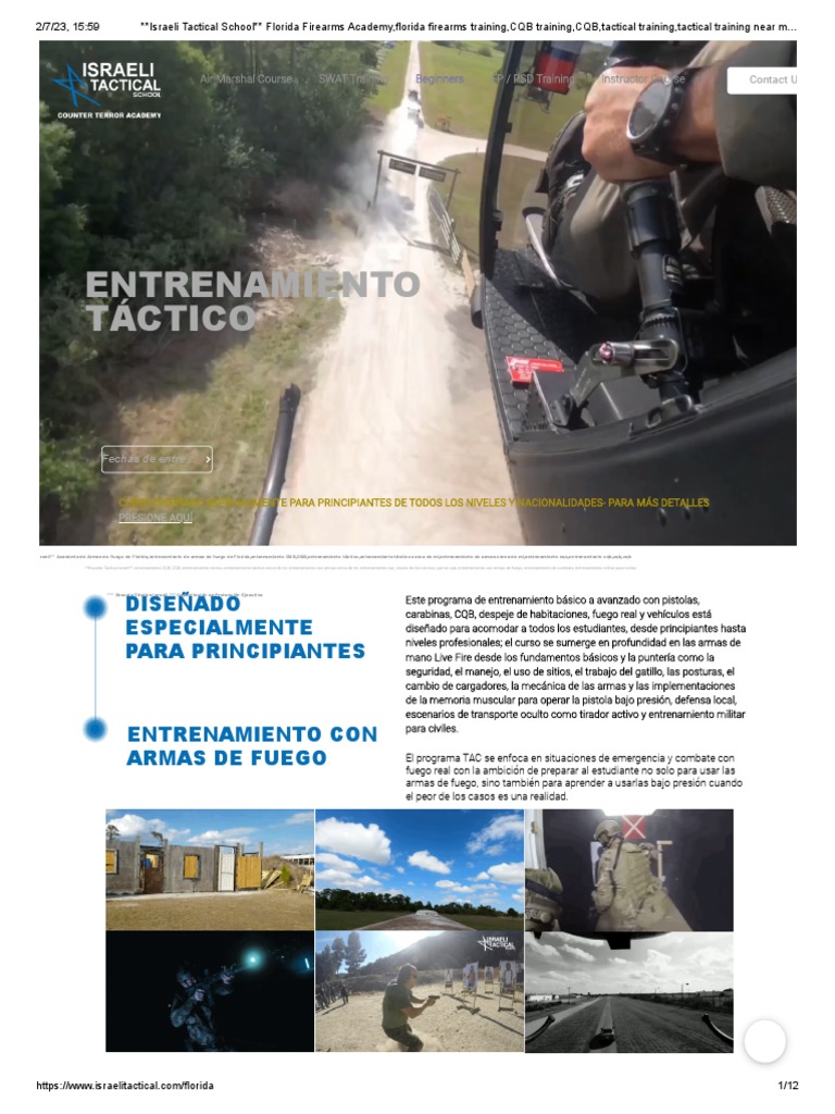 Entrenamiento Táctico en Florida para Principiantes | PDF | Pistola | Vuelo