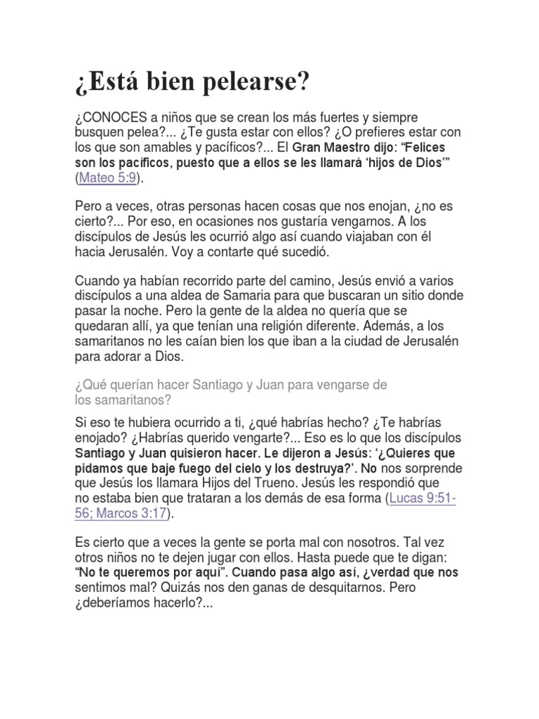 Está Bien Pelearse | PDF | Juan el apóstol | Jesús