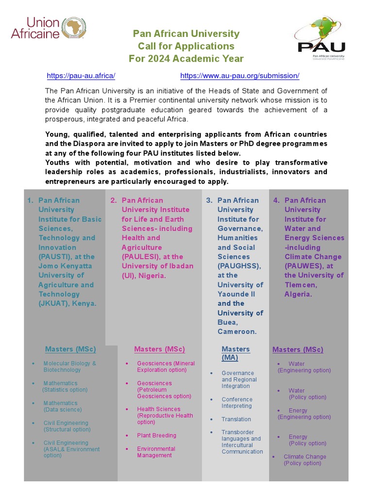 Call For Students Applications 2024 Academic Year. Final | Download ...