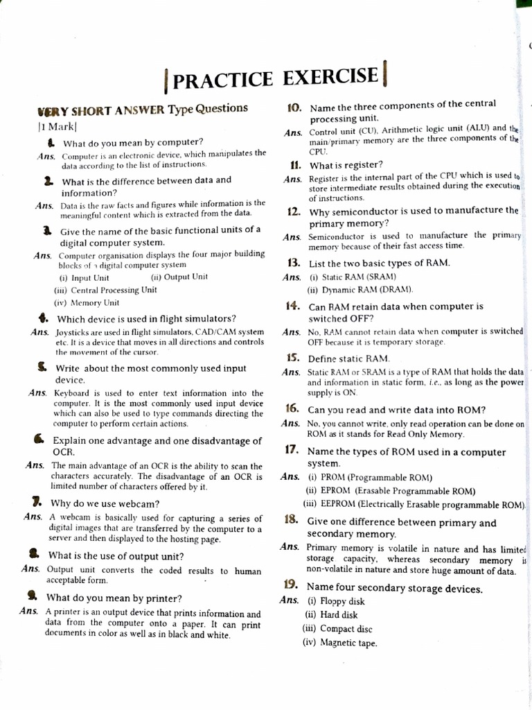 Computer Overview Chapter 1 | PDF | Computer Data Storage | Read Only Memory