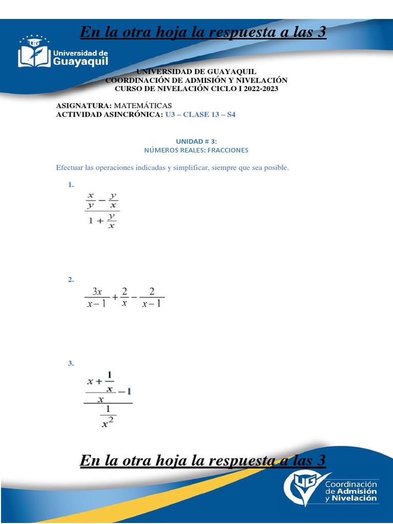 Tarea U3 - Clase 13 - s4 | PDF Tarea U3 - Clase 13 - s4 | PDF