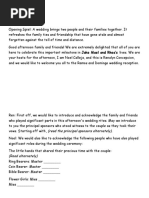 Wedding Emcee Script | PDF | Wedding | Groomsman